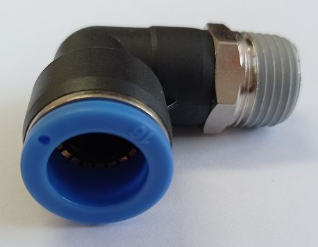 Winkelverbinder Ø 16mm AG ½" Pneumatisch PL16-04